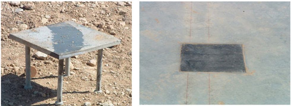 Steel erection columns must be anchored by 4 rods and meet 300-lb ...