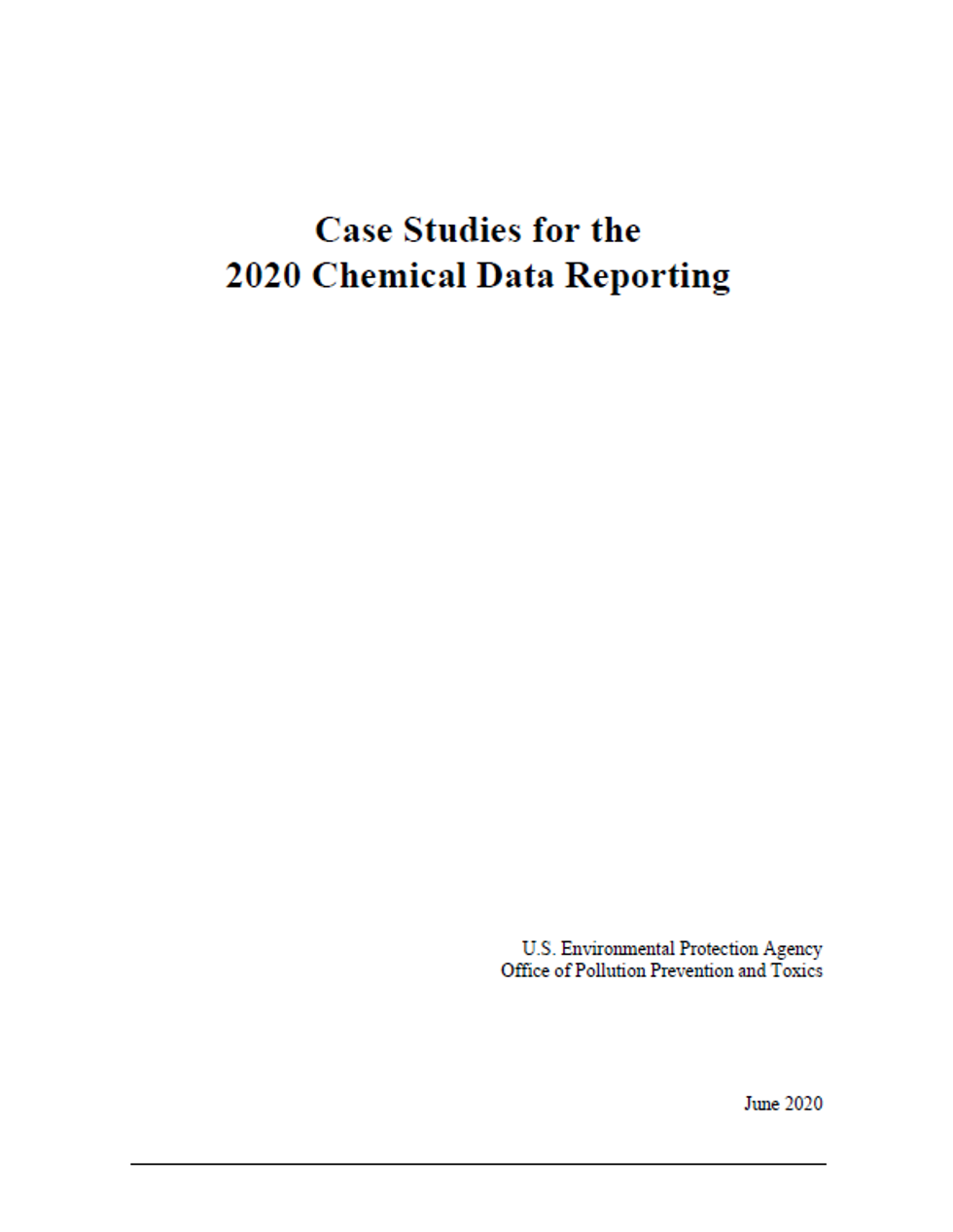 Federal & State Regulations | Case Studies for the 2020 Chemical Data ...